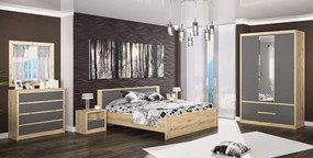 Casarredo - Komfort nábytek Postel DOMINIKA 160x200, dub artisan/šedý