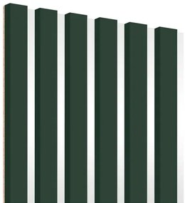 Akustické panely š. 240 cm na bílé desce HDF - Lahvově zelená