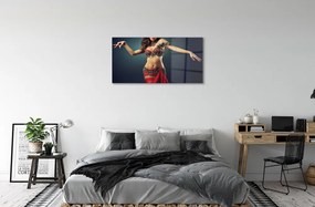 Obraz na skle žena tančí 100x50 cm