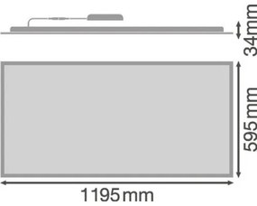 LED panel LEDVANCE Compact 1200x600mm 53W/4000K neutrální bílá UGR<19