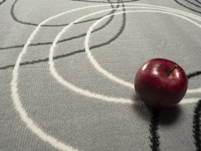 Alfa Carpets, Kusový koberec Circles grey, 120x170, šedá, chodba / předsíň
