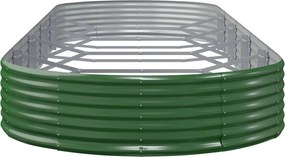 vidaXL Vyvýšený záhon práškově lakovaná ocel 450x140x36 cm [319038] Barva: Zelená