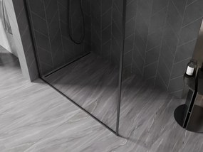 Mexen Kioto-F L sprchová zástěna Walk-in s rámem 105 x 202 cm, transparentní 8 mm, černá - 800-105-174-70-00