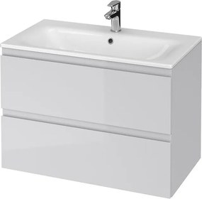 Cersanit Moduo, umyvadlová skříňka + umyvadlo 80cm, šedá lesklá, S801-315-DSM