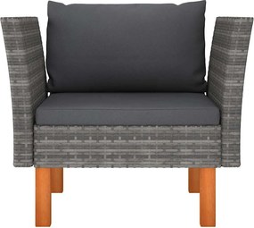Zahradní křeslo polyratan a masivní eukalyptové dřevo 315755