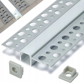 BERGE LED hliníkový profil zapuštěný 2m - sada