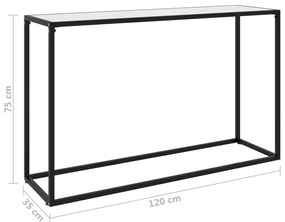 vidaXL Marketos Konzolový stolek bílý 120 x 35 x 75 cm tvrzené sklo