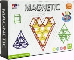 TEDDIES Magnetická stavebnice 99 ks / Stavebnice / kov/plast / od 6 le