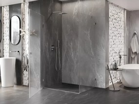 Mexen Lunar-B, výklopný sprchový kout levý 85 x 70 cm, 8mm čiré sklo, ocelový profil, 832-085-070-97-00-L