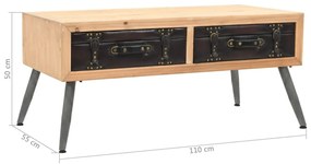 Konferenční stolek masivní jedlové dřevo 115 x 55 x 50 cm - Default Title