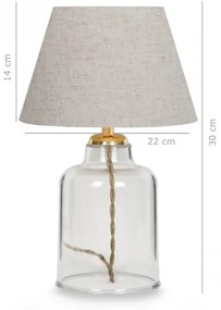 Stolní lampa AYD 1xE27/40W/230V krémová/čirá