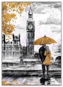 Malvis ® Obraz londýnská procházka žlutá Velikost (šířka x výška): na výšku - 60x90 cm