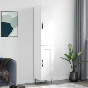 vidaXL Skříň highboard bílá s vysokým leskem 34,5x34x180 cm kompozit