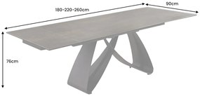 Roztahovací keramický stůl Bayarmaa 180-220-260 cm rez