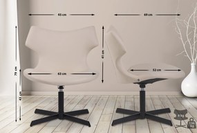 Relaxační křeslo Welland umělá kůže – krémová