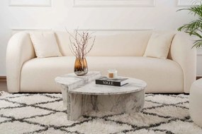Designový konferenční stolek Baltenis 90 cm vzor mramor frézie
