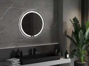 Mexen Rose, LED koupelnové zrcadlo s podsvícením 70x70 cm, 6000K, ochrana proti zamlžování, 9810-070-070-611-00