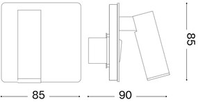 Ideal Lux - LED Nástěnné bodové svítidlo LITE LED/3W/230V CRI 90 mosaz