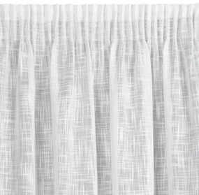 Bílý závěs na pásce LIREN v eko stylu 140x270 cm