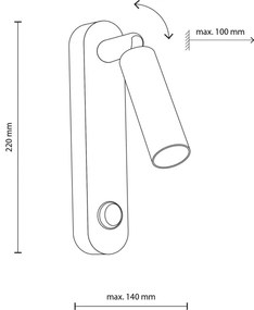Nástěnné bodové svítidlo ENZO 1xG9/8W/230V černá/zlatá