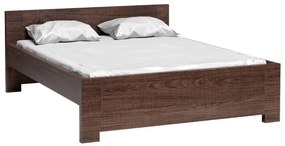 Manželská postel 160 cm Vega 19 (s roštem) (dub santana tmavý). 1055465