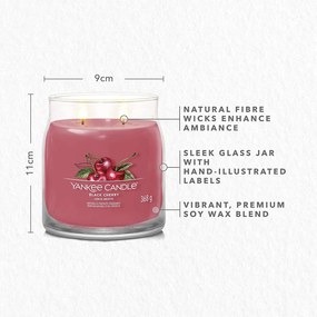 Yankee Candle vonná svíčka Signature ve skle střední Black Cherry 368g