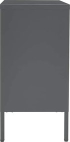 Příborník antracitový 75 x 35 x 70 cm ocel a tvrzené sklo 336075