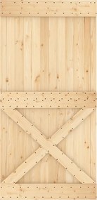 vidaXL Posuvné dveře s kováním 100 x 210 cm masivní borové dřevo [3203156]