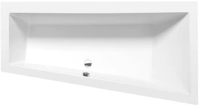 Polysan, ANDRA R asymetrická vana 180x90x45cm, bílá, 78771
