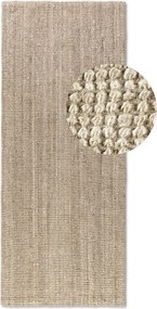 Hanse Home, Běhoun Bouclé Jute 105973 Ivory White, 80x200, béžová, chodba / předsíň
