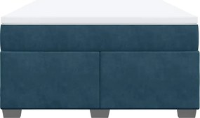 Box spring postel s matrací tmavě modrá 140x200 cm samet 3285291