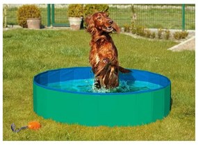Karlie Skládací bazén pro psy zeleno/modrý 80x20cm