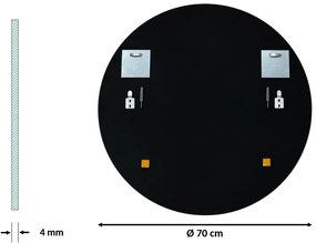 Kulaté zrcadlo bez rámu fi 70 cm