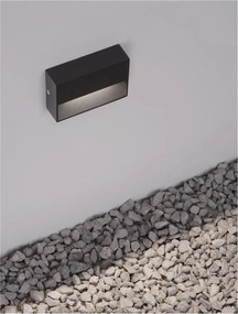 NV 9492690 Venkovní nástěnné svítidlo VISION antracitový hliník a čirý akryl LED 1.5W 3000K 220-240V 50st. IP54 - NOVA LUCE