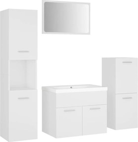 Set koupelnového nábytku bílý kompozitní dřevo 3071090
