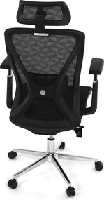 Ergonomická kancelářská židle NILS - černá síťovina