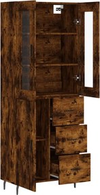 Skříň highboard kouřový dub 69,5 x 34 x 180 cm kompozitní dřevo 3198486