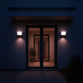 Exteriérové ​​nástěnné LED svítidlo Davos, 1x LED 30w, 4000k, černá, pohybový senzor