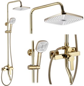 Rea Argus, sprchový set s vanovou výlevkou, zlatá lesklá, REA-P7840