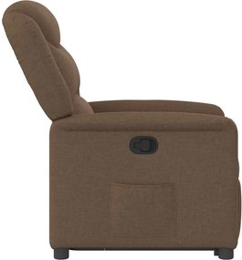 Zvedací polohovací křeslo hnědé textil 3303198