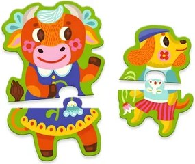 DJECO Puzzle Velcí a malí na farmě / 16 dílků