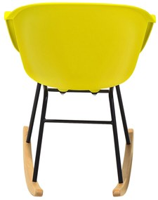 Houpací žlutá židle HARMONY Beliani
