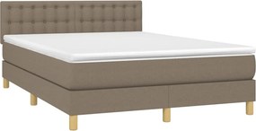 Box spring postel s matrací taupe 140x200 cm textil 3140941