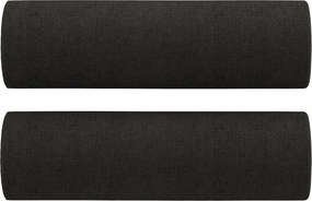 3dílná sedací souprava s polštáři černá textil 3201556