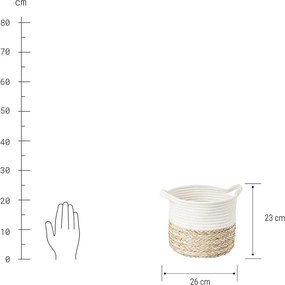 COTTON BRAID Úložný koš z mořské trávy S