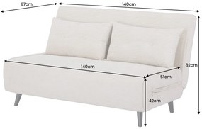 Invicta Dvoumístná rozkládací pohovka SMART zelená 140 cm 47146