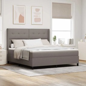 Postel s boxspringem s polštářem Taupe 200 x 180 cm textil 3341662