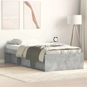 Rám postele betonově šedý 75 x 190 cm Small Single 3203848
