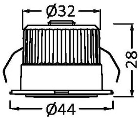 T-LED LED svítidlo S3W-38 mini Denní bílá