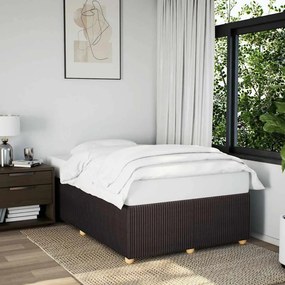 Rám postele bez matrace tmavě hnědá 120 x 200 cm textil 3284931